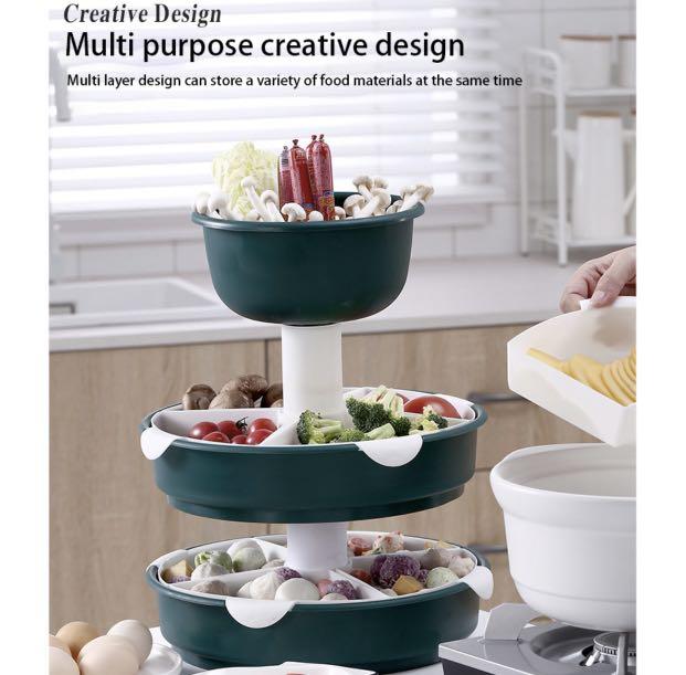 (Pre-order) Rotating Hot Pot Platter, Furniture & Home Living ...