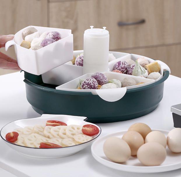 (Pre-order) Rotating Hot Pot Platter, Furniture & Home Living ...
