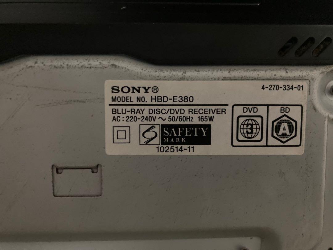 Sony model hbd-e380 - Home theater system, TV & Home Appliances, TV ...