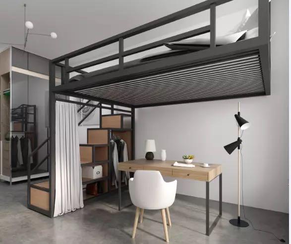Steel Legless Ceiling Mounted Loft Bed System, Furniture & Home Living ...