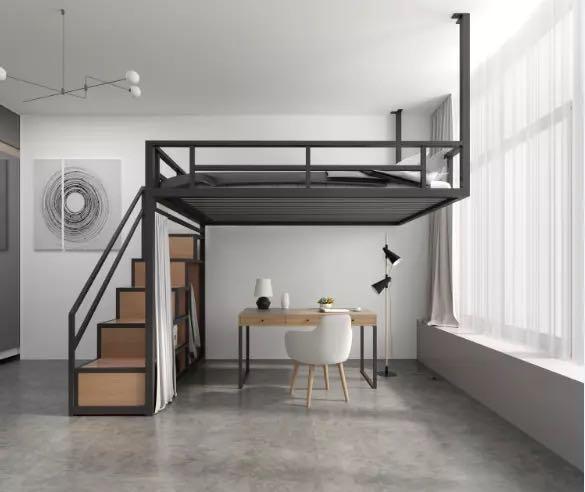 Steel Legless Ceiling Mounted Loft Bed System, Furniture & Home Living ...