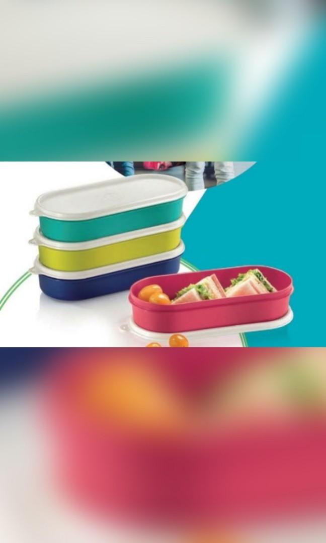 Tupperware Oval Keeper/ Lunch Box 450ml, Furniture & Home Living ...