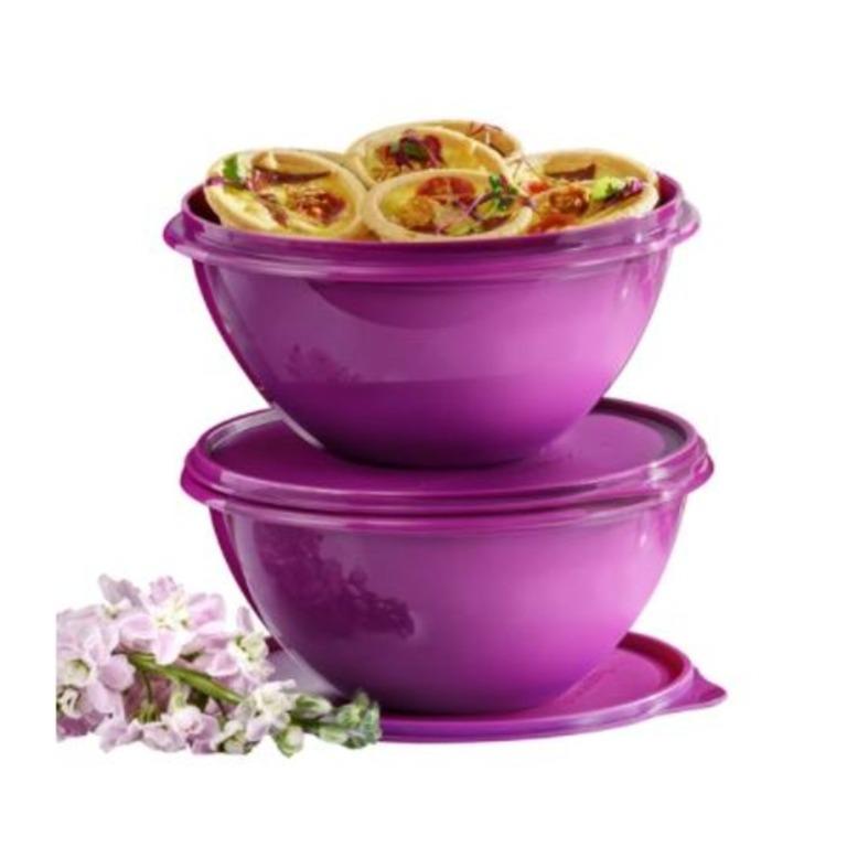Tupperware Round Wonderlier Bowl (2) 1.7L, Furniture & Home Living ...