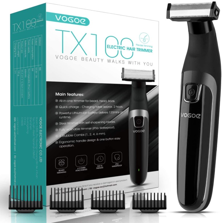 VOGOE Beard Trimmer for Men Full Body Electric Trimmer and Shaver ...