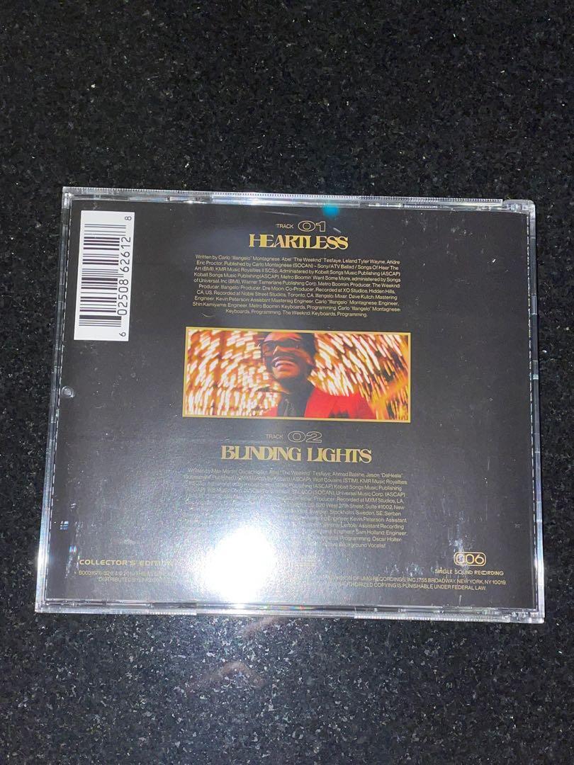 100% Official The Weeknd Heartless/Blinding Lights Signed CD Single ...