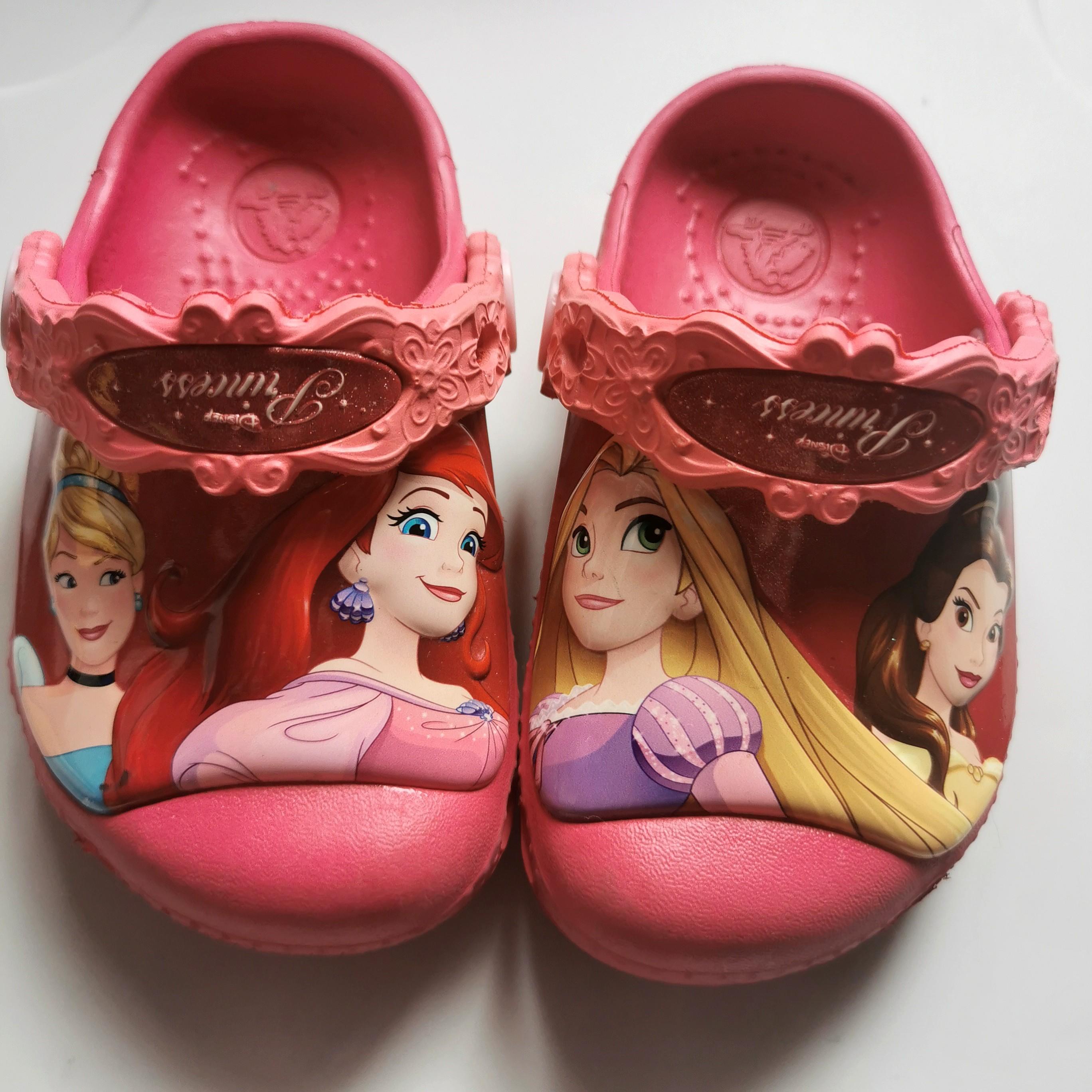 Authentic Disney princess crocs, Babies & Kids, Babies & Kids Fashion ...