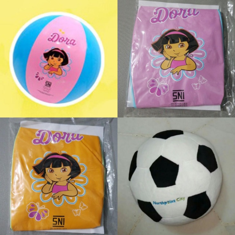 Brand New 16" Nickelodeon Dora The Explorer Inflatable Beach Pool Ball ...