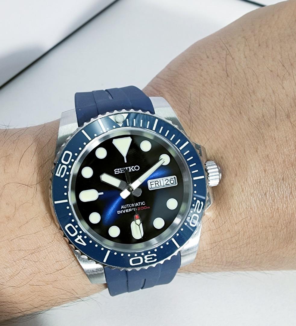 Custom mod diver automatic watch, Luxury, Watches on Carousell