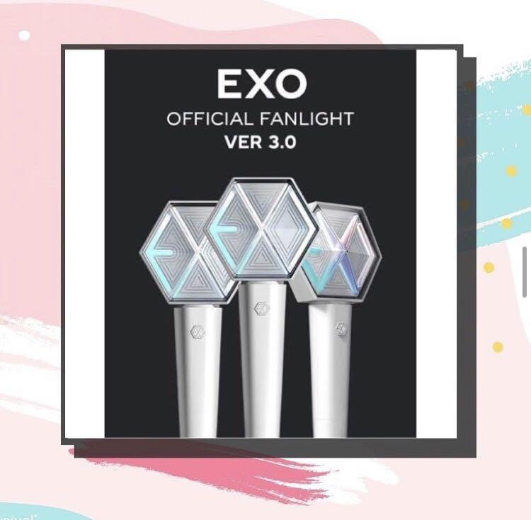 EXO official light stick version 3, Hobbies & Toys, Memorabilia ...
