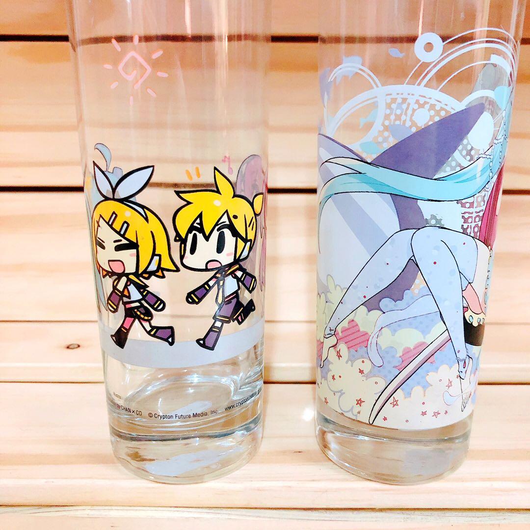 Hatsune Miku Glass Cup (included 2), Furniture & Home Living ...