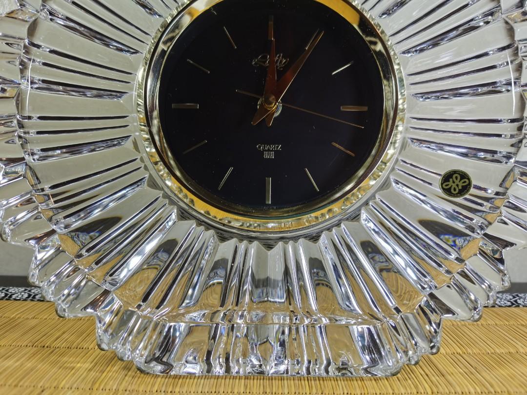SALE!!! Hoya crystal tabletop desk clock, Furniture & Home Living, Home ...