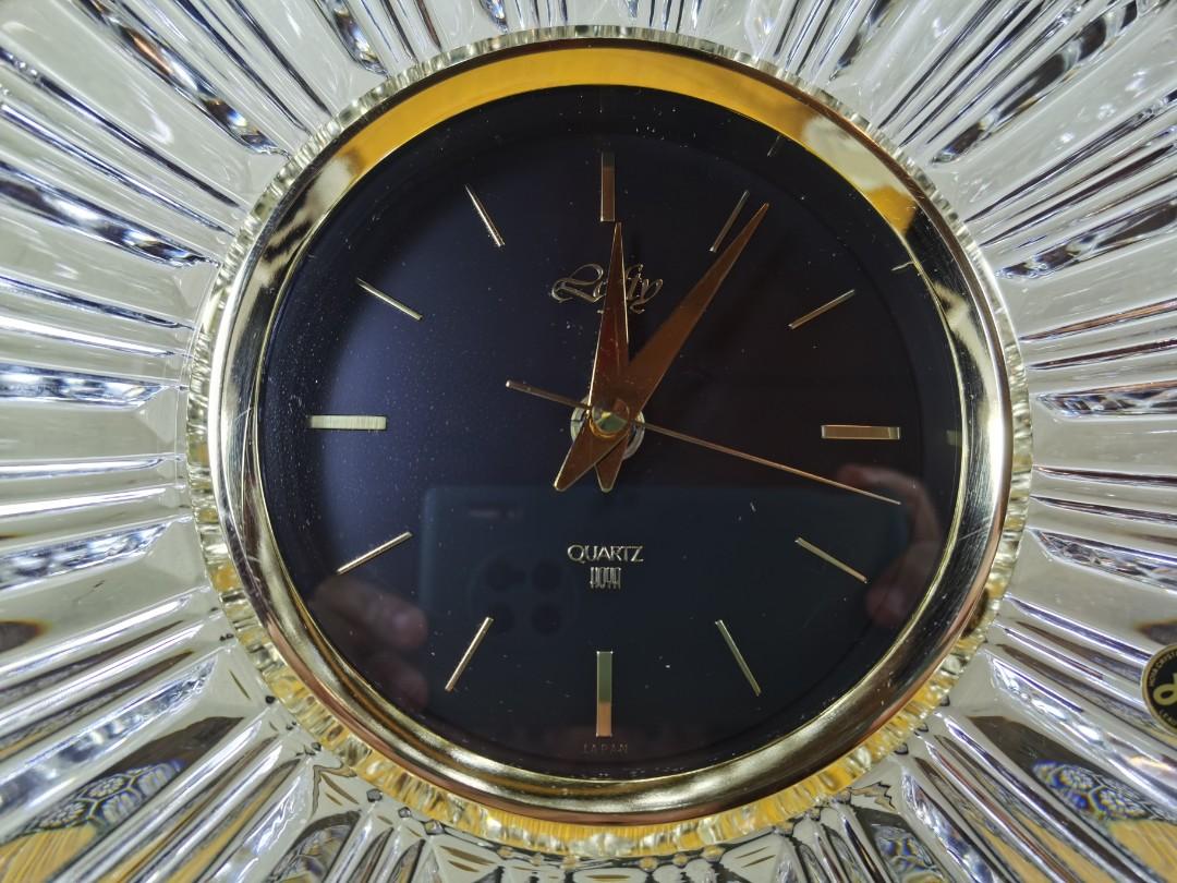 SALE!!! Hoya crystal tabletop desk clock, Furniture & Home Living, Home ...