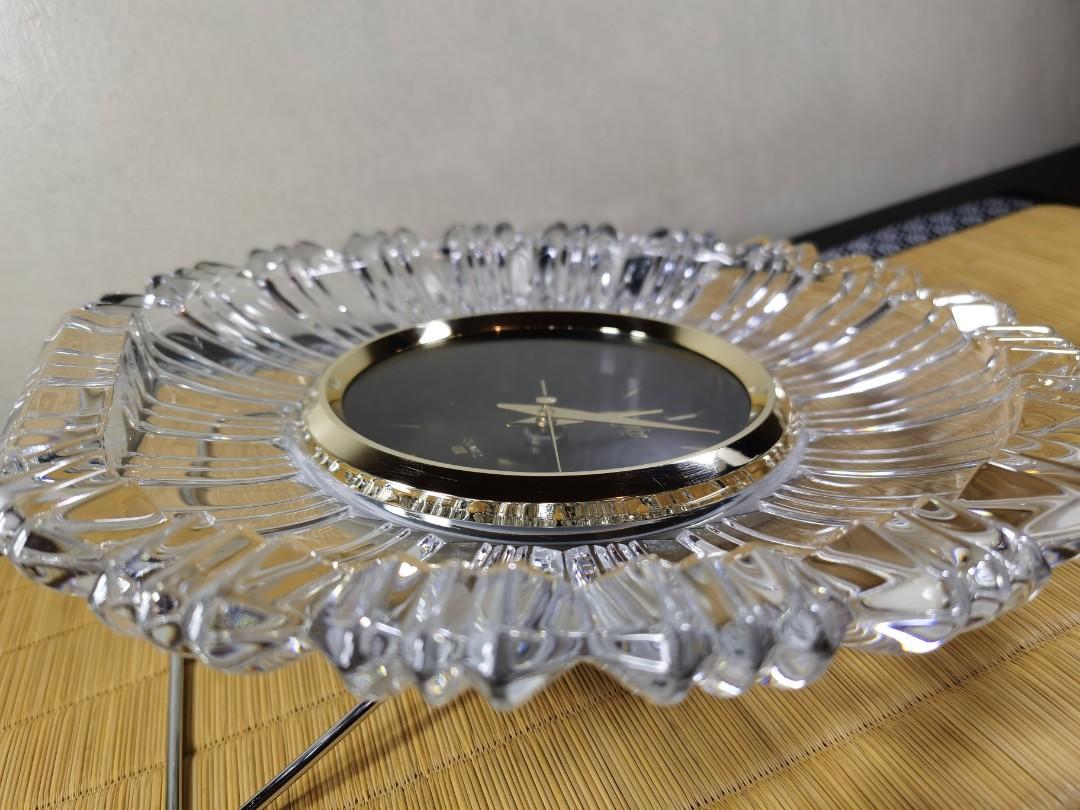 SALE!!! Hoya crystal tabletop desk clock, Furniture & Home Living, Home ...