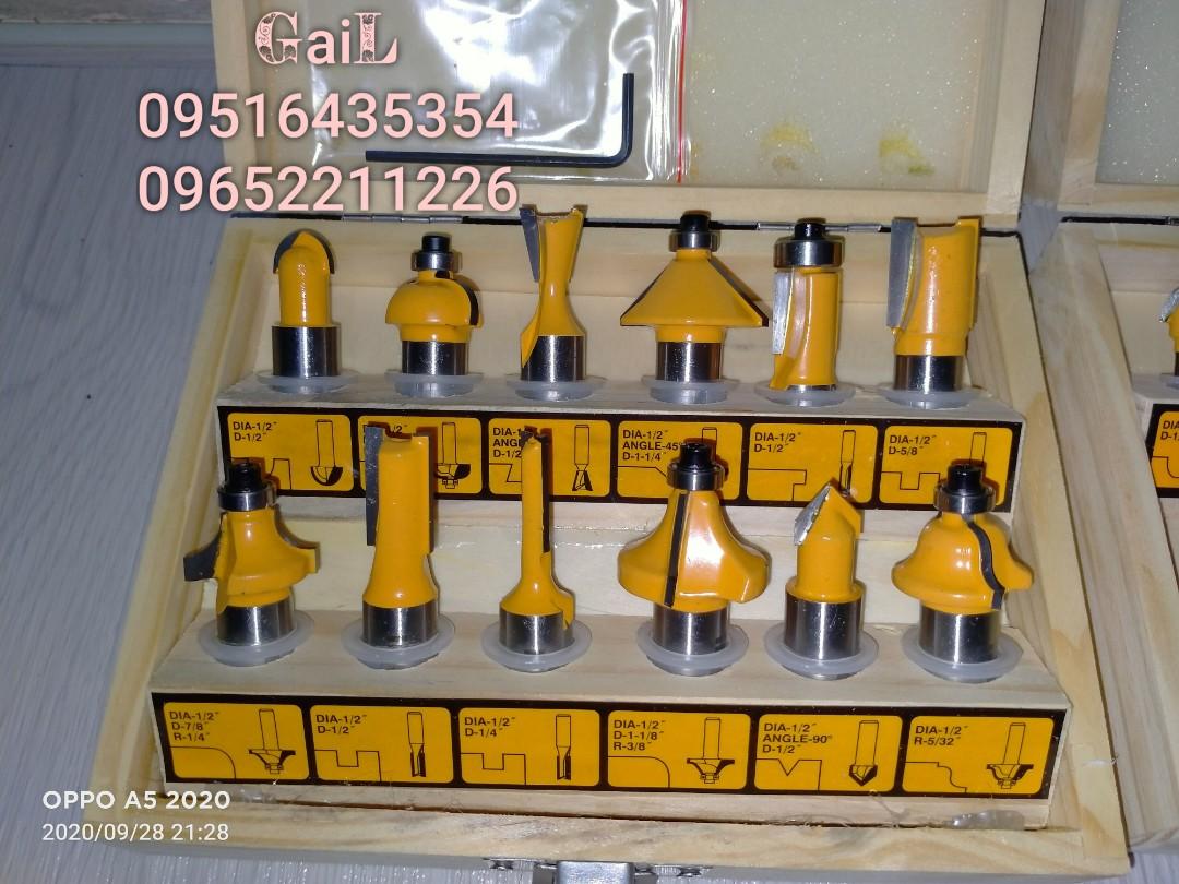 INGCO 1/4" or 1/2" Router Bits Set, Commercial & Industrial ...