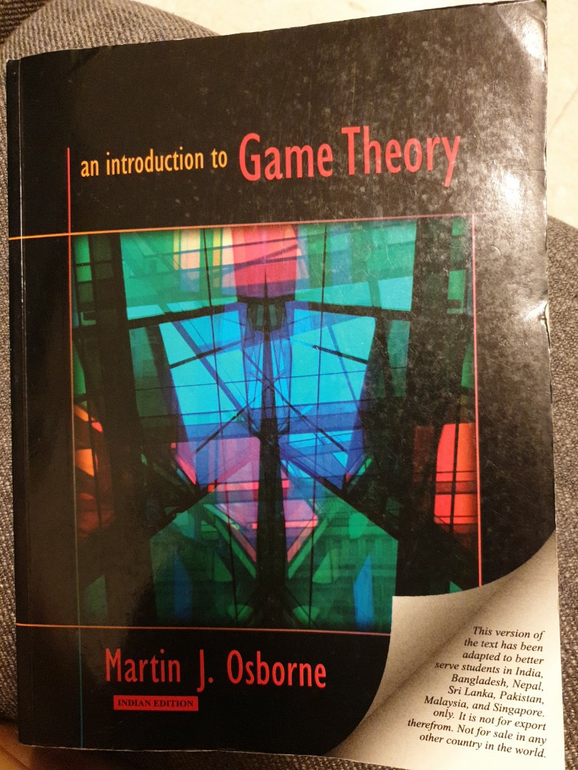 Introduction to Game Theory Textbook, Hobbies & Toys, Books & Magazines ...
