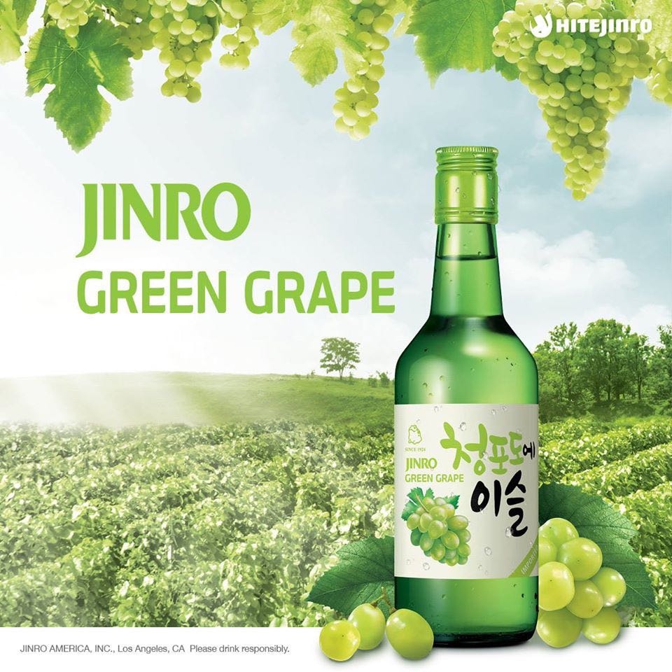 JINRO Green Grape Soju, Food & Drinks, Alcoholic Beverages on Carousell