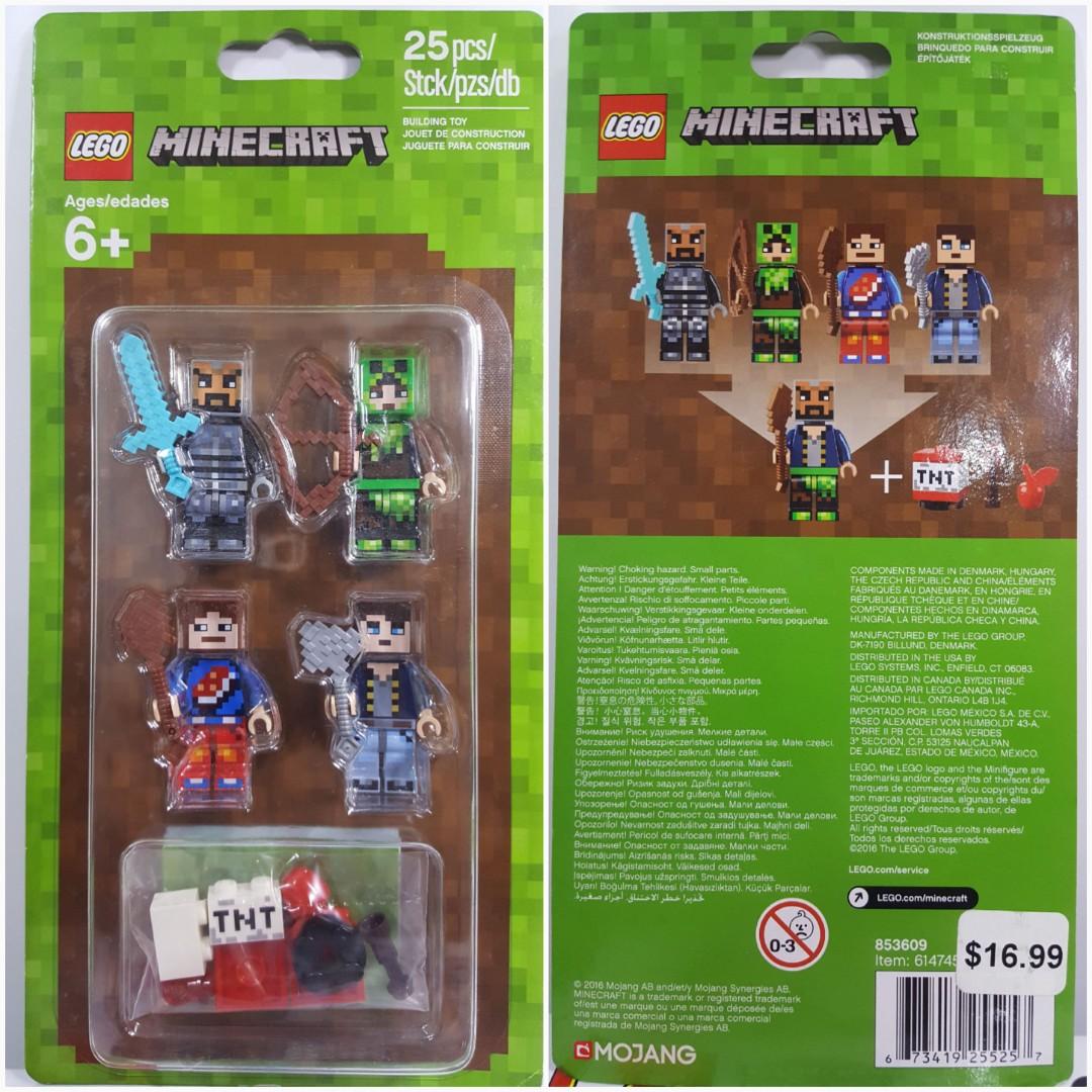 LEGO Minecraft Skin Pack, Hobbies & Toys, Toys & Games on Carousell