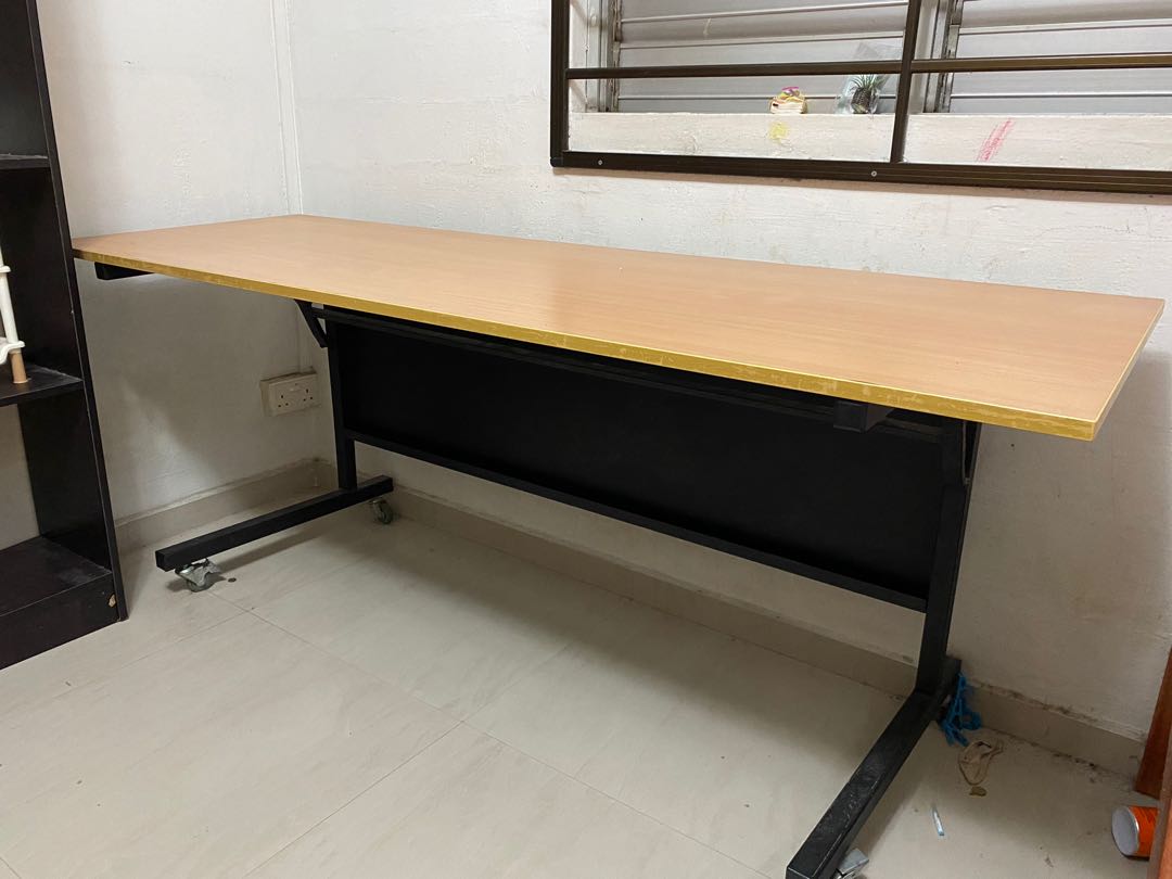 Cheap Long foldable Study Table / office table, Furniture & Home Living ...