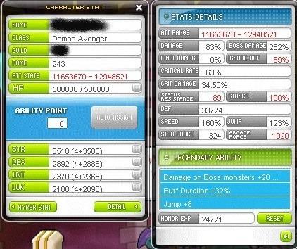MapleSEA Lvl 250 DA Account 7.48k union, Video Gaming, Gaming ...
