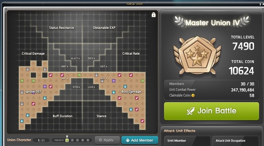 MapleSEA Lvl 250 DA Account 7.48k union, Video Gaming, Gaming ...