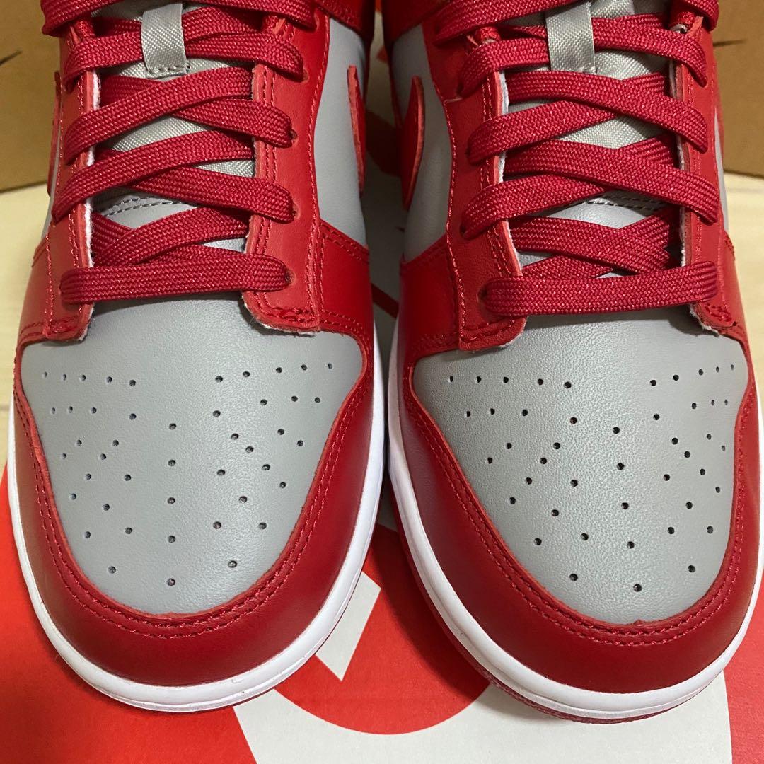 [US 8] Nike dunk low medium grey / red, Men's Fashion, Footwear ...