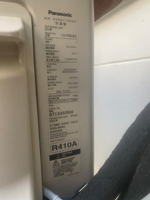 Panasonic Inverter Single Split Aircon R410A, TV & Home Appliances, Air ...