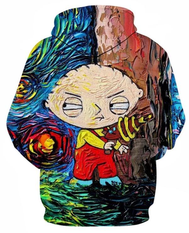 FAMILY GUY STEWIE GRIFFIN 3D HOODIE, Men's Fashion, Tops & Sets ...