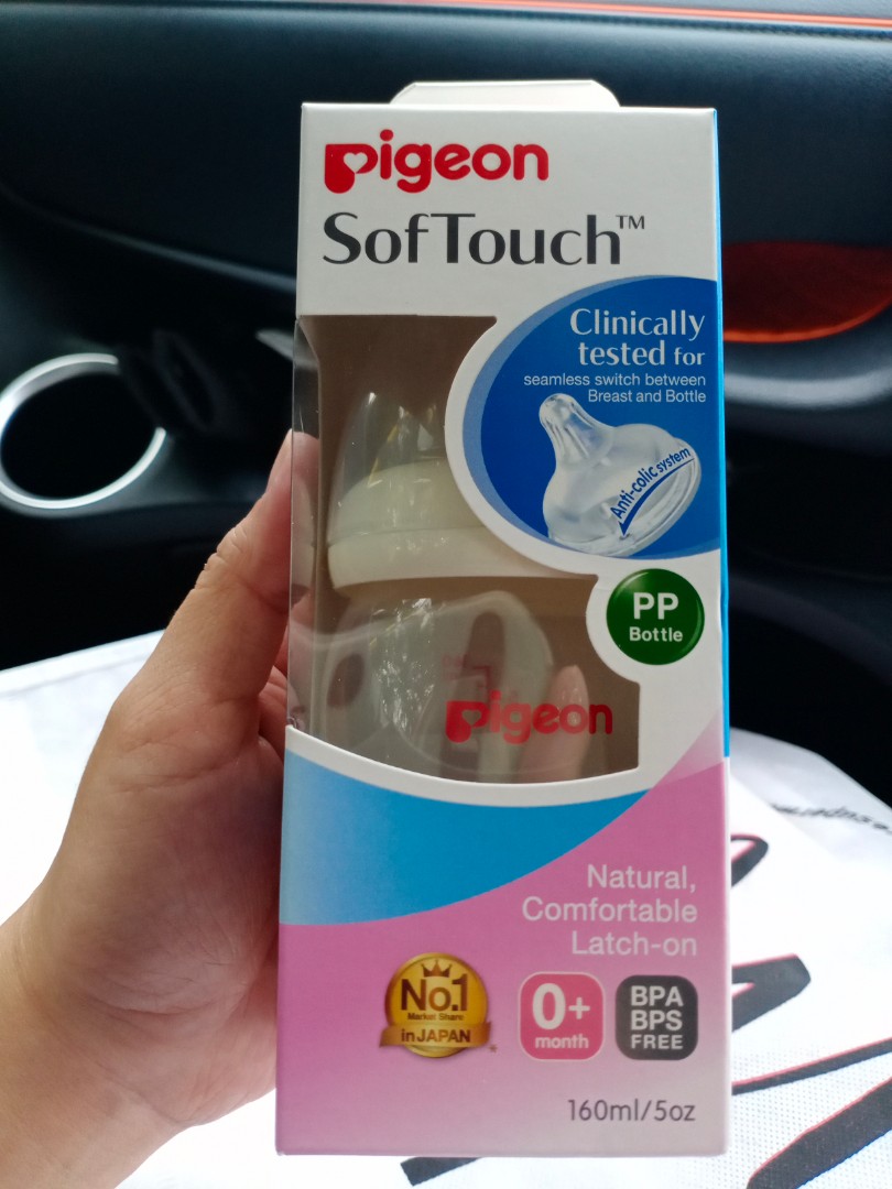 Pigeon soft touch milk bottle, Babies & Kids, Nursing & Feeding ...