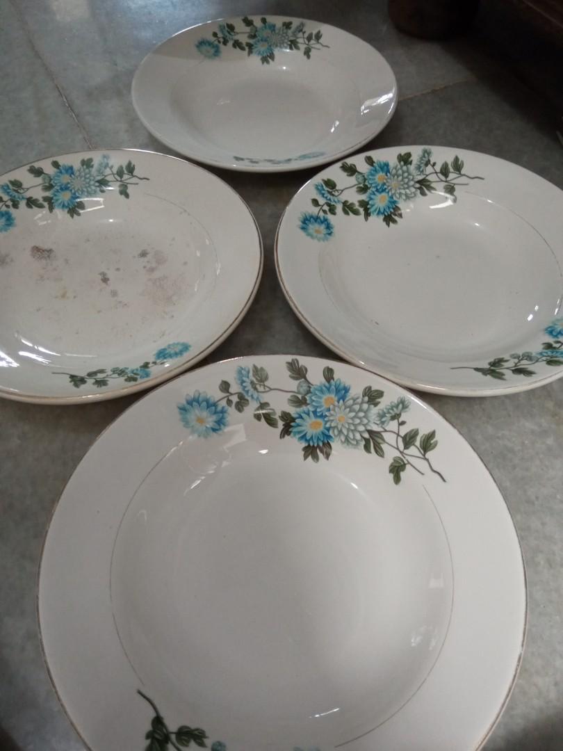 Sale!! 4 Piring antik jadul vintage, Kitchen & Appliances di Carousell