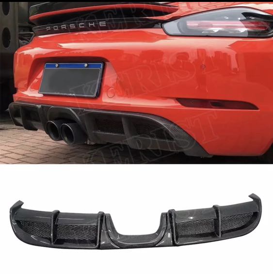 Porsche 718 rear diffuser, Car Accessories, Accessories on Carousell