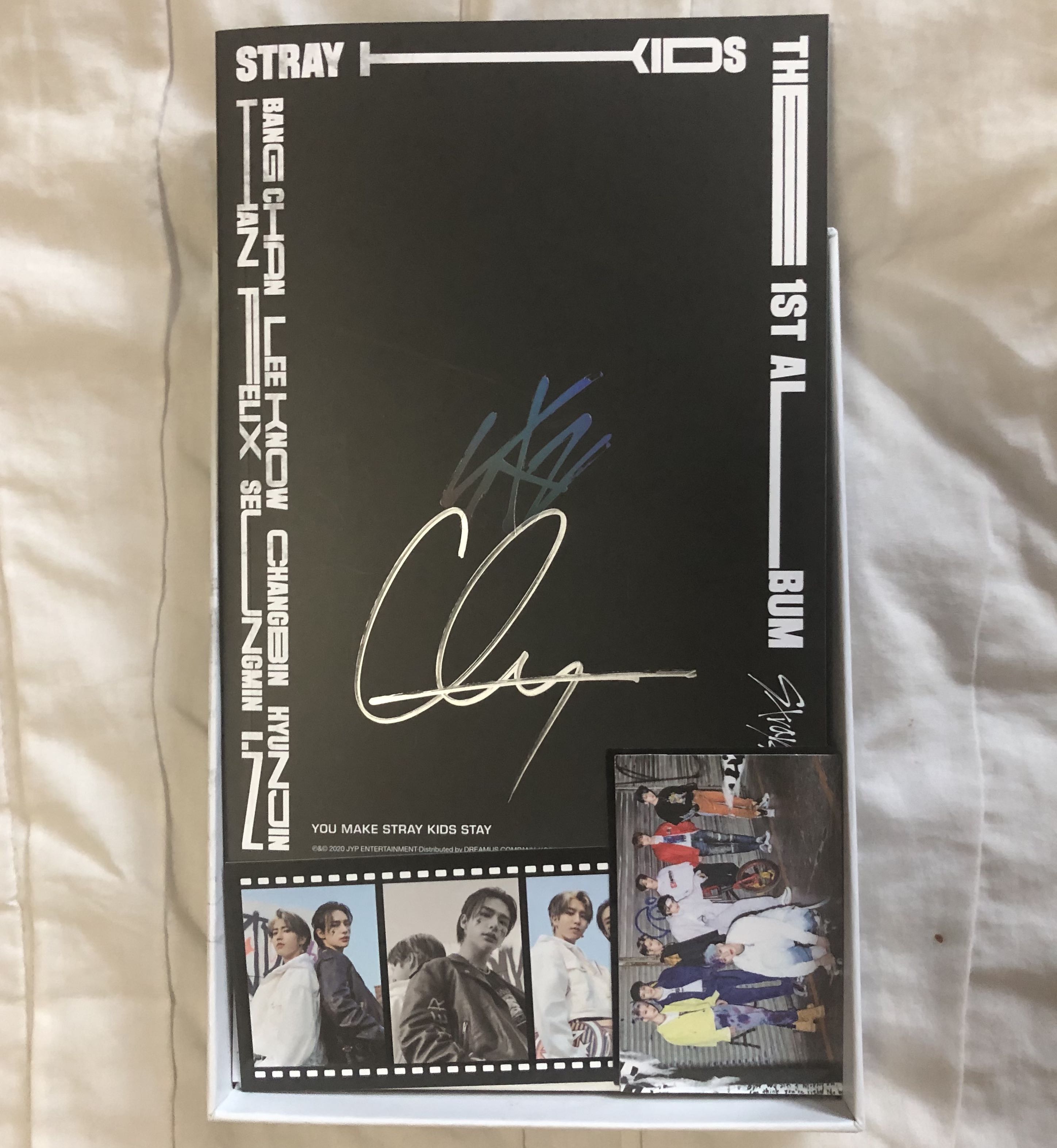 STRAY KIDS Go Live Signed Album - BANG CHAN SIGNATURE, Hobbies & Toys ...