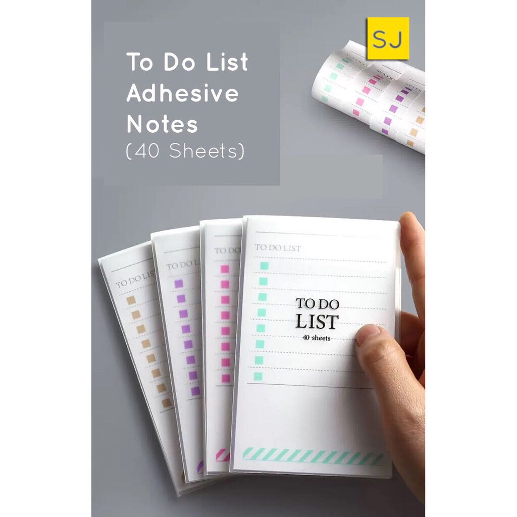 To do list sticky notes checklist memo pad grocery list shopping list ...