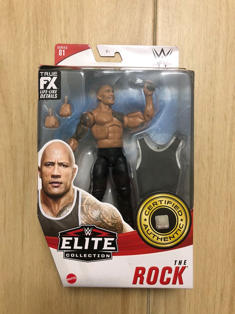 WWE Action Figure The Rock, 興趣及遊戲, 玩具 & 遊戲類 - Carousell