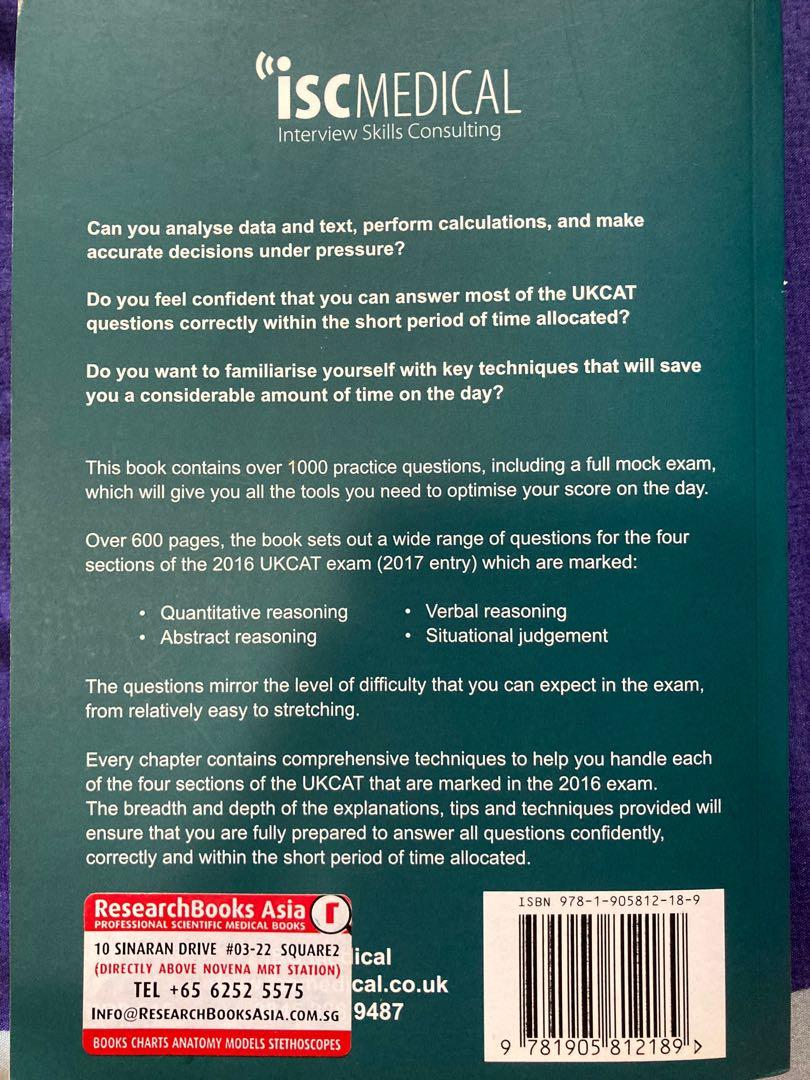 1000 UKCAT Practice Questions by ISC Medical, Hobbies & Toys, Books ...