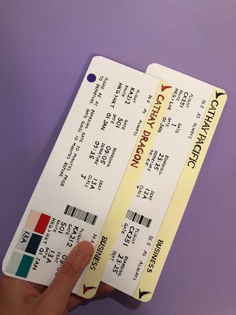 國泰 港龍 手作客製化 機票 登機証 Cathay Pacific CX KA Handmade Boarding Pass, 興趣及遊戲 ...