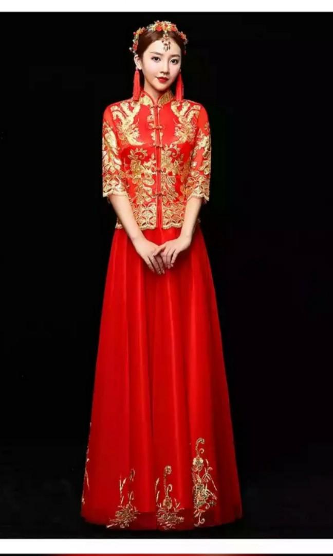 Chinese Kua Traditional Wedding dress, Women's Fashion, Dresses & Sets ...