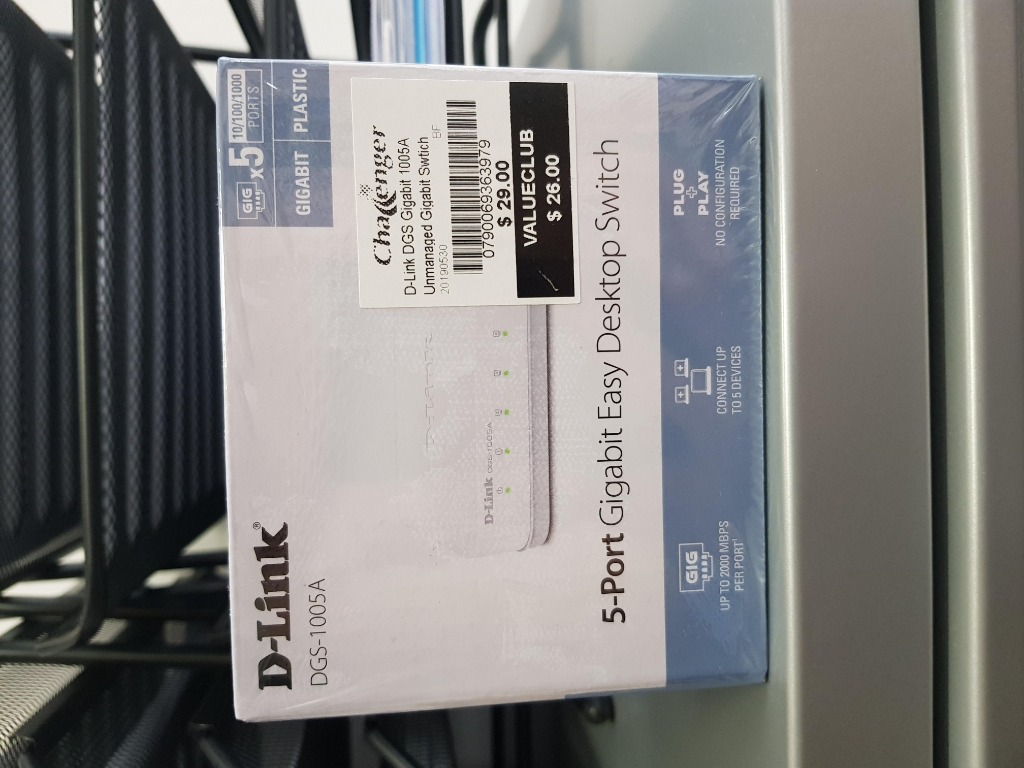D-Link DGS-1005A 5 port gigabit network switch --Used --no box ...