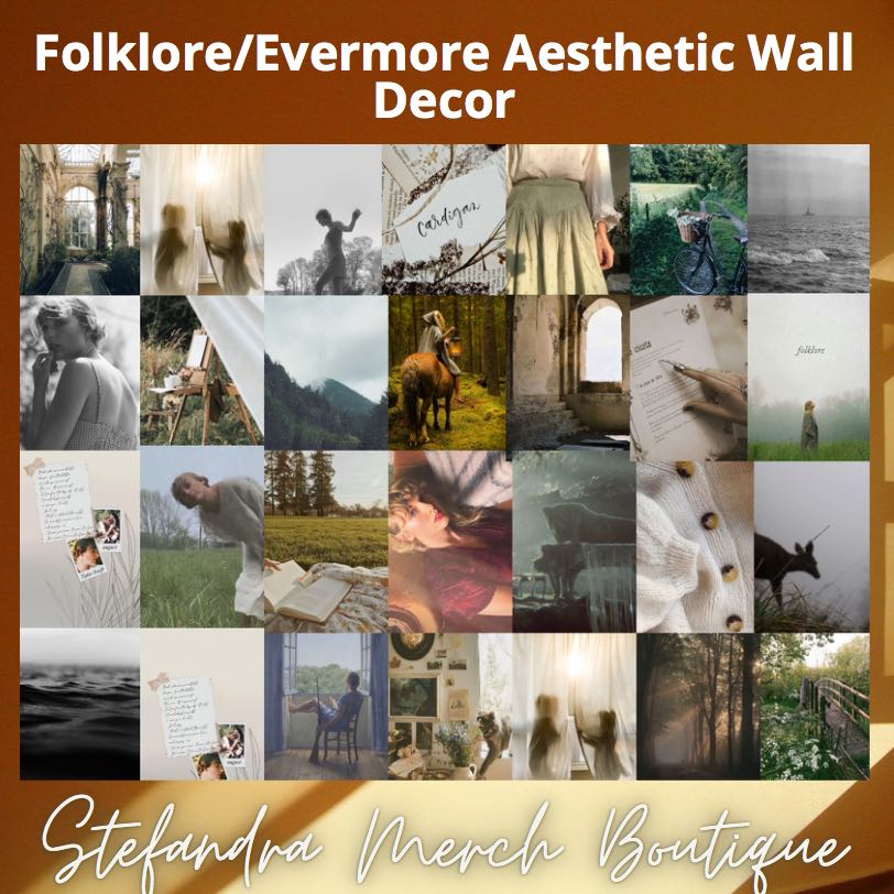 Evermore & Folklore Aesthetic Collage Wall Decor, Furniture & Home ...