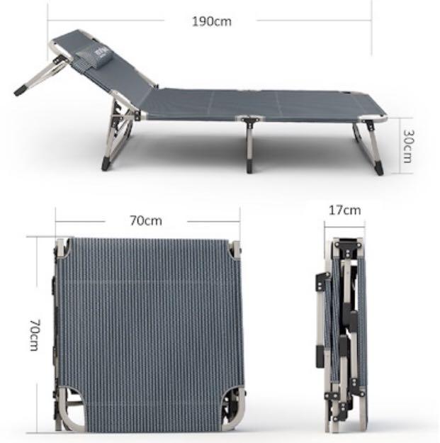 Folding bed / Camping Bed / Deck chair / Office bed / Recliner Beach ...