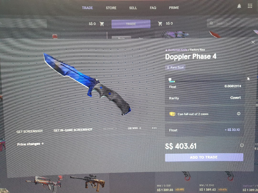 Huntsman Knife Doppler Phase 4, Video Gaming, Gaming Accessories, Game ...