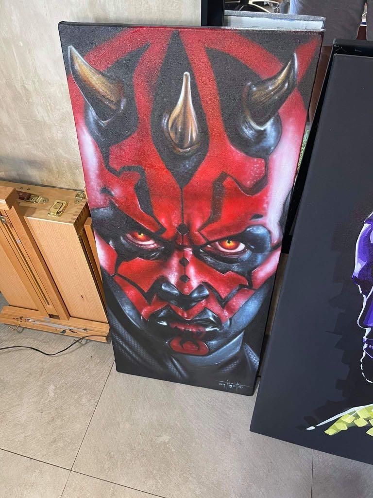Lebron James & Darth Mole Painting, Hobbies & Toys, Stationary & Craft ...