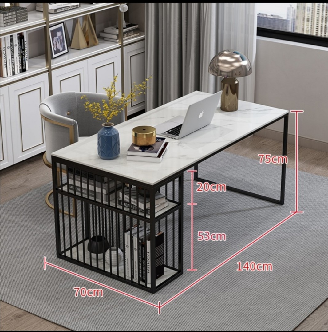 Marble Computer Table, Furniture & Home Living, Furniture, Tables ...