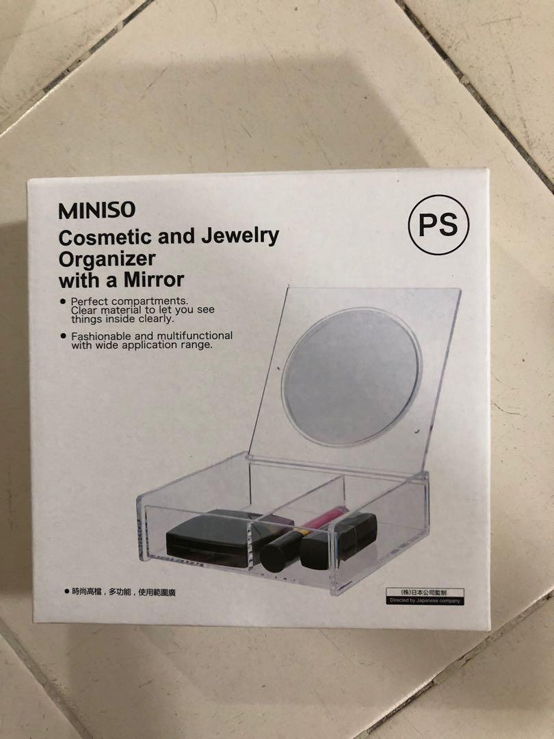 Miniso Cosmetic and Jewelry Organizer with a mirror, Furniture & Home ...