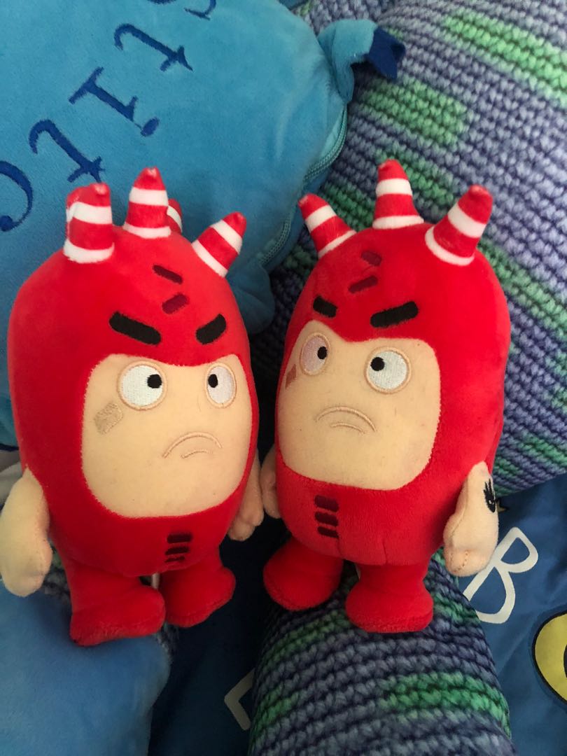 Oddbods Fuse Red Stuffed Toy, Hobbies & Toys, Toys & Games on Carousell