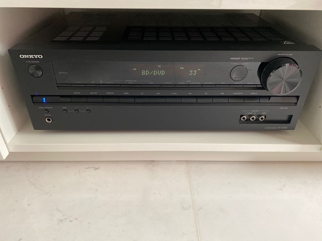 Home theater speaker sound system- Onkyo 5.1 - (HT-S3700). Receiver+woofer+speakers, Audio ...