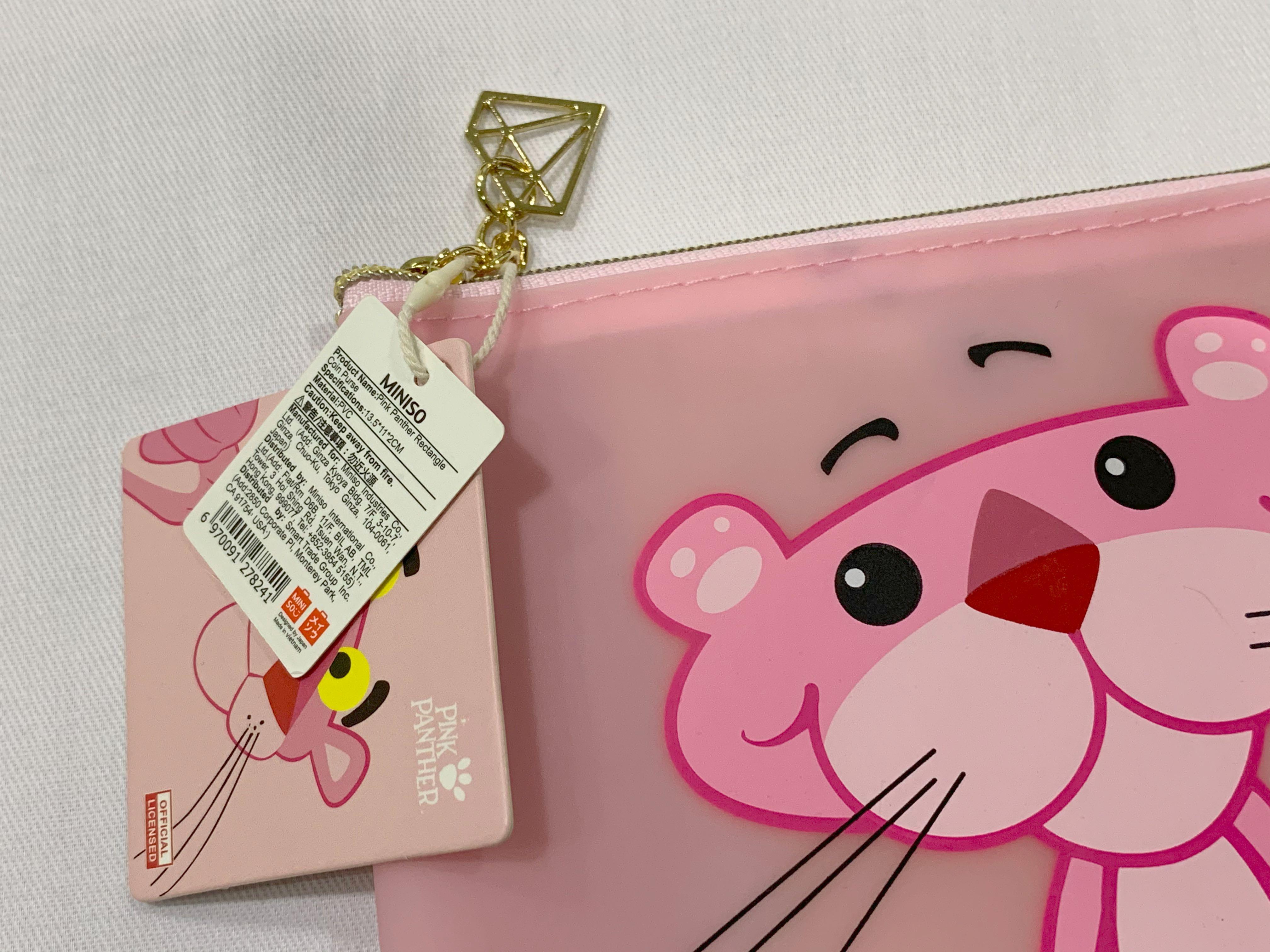 Pink Panther Miniso Rectangle Coin Purse *NEW*, Women's Fashion, Bags ...