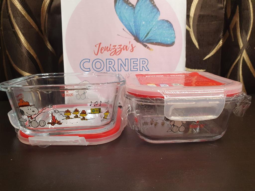 Pyrex Square Glass Storage (510ml) with Cover, Furniture & Home Living ...