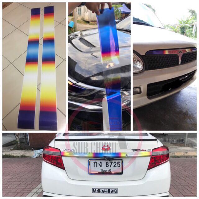 SC437 Pelekat Besi Metal Chrome Surface Titanium Wrapping Car Sticker ...