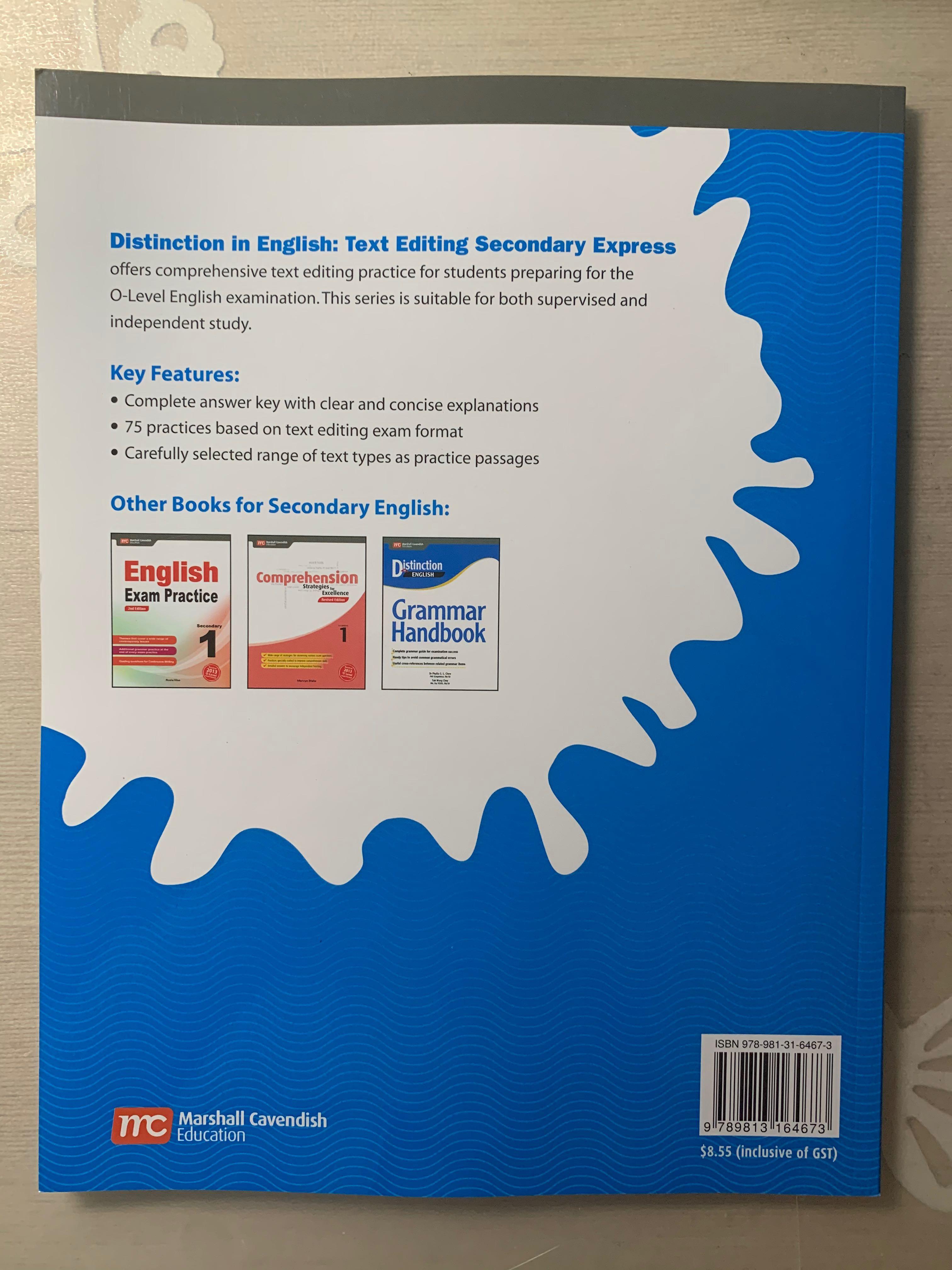 Sec 1 express text editing Marshall cavendish education, Hobbies & Toys ...