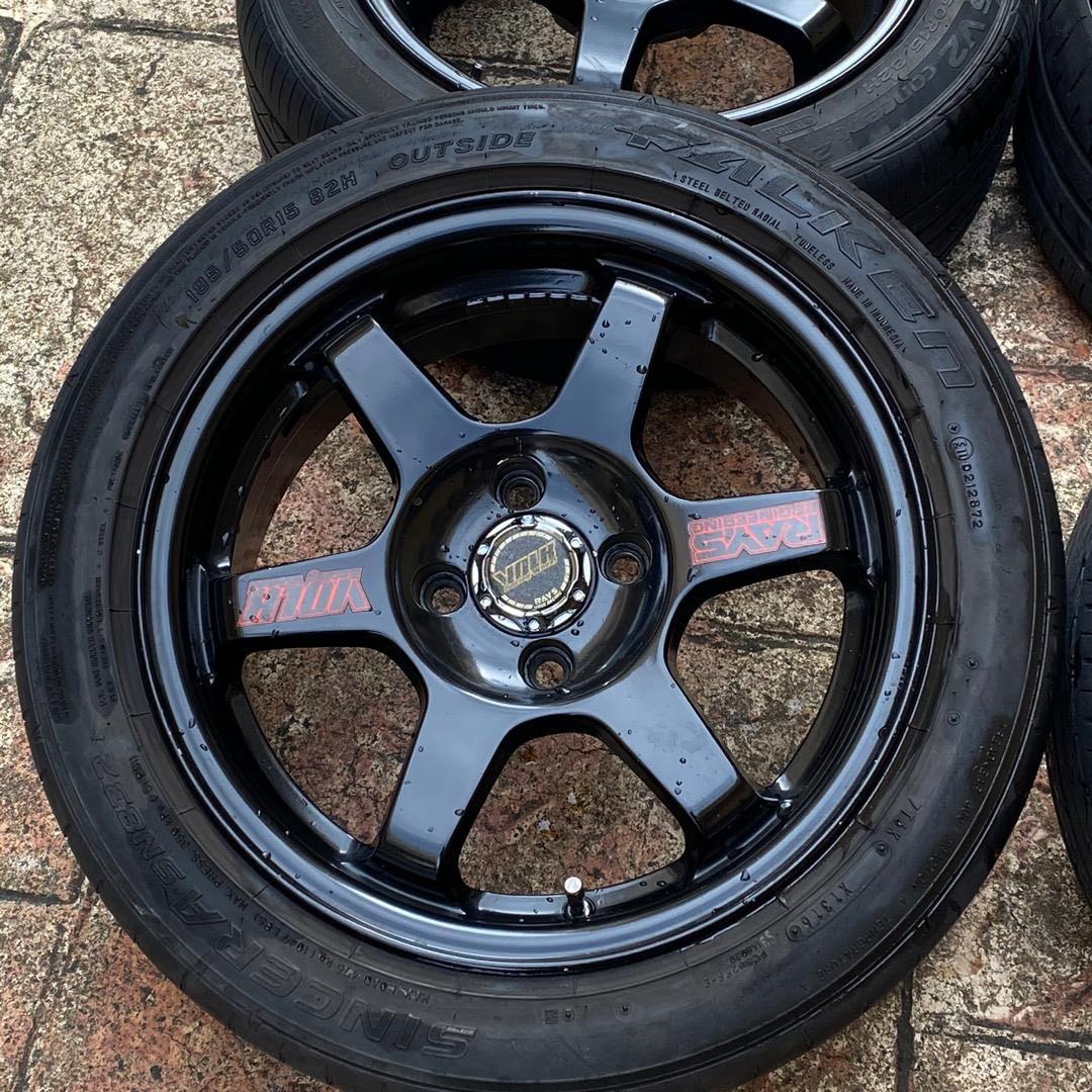 Sport Rim TE37 15 inci pcd100, Auto Accessories on Carousell